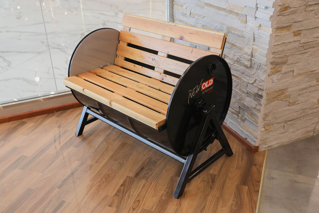 Barrel Wood Bench – The New Old and Reloved